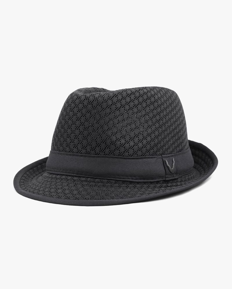 Black Horn - Light Weight Cool Soft Mesh Fedora – The Hat Depot